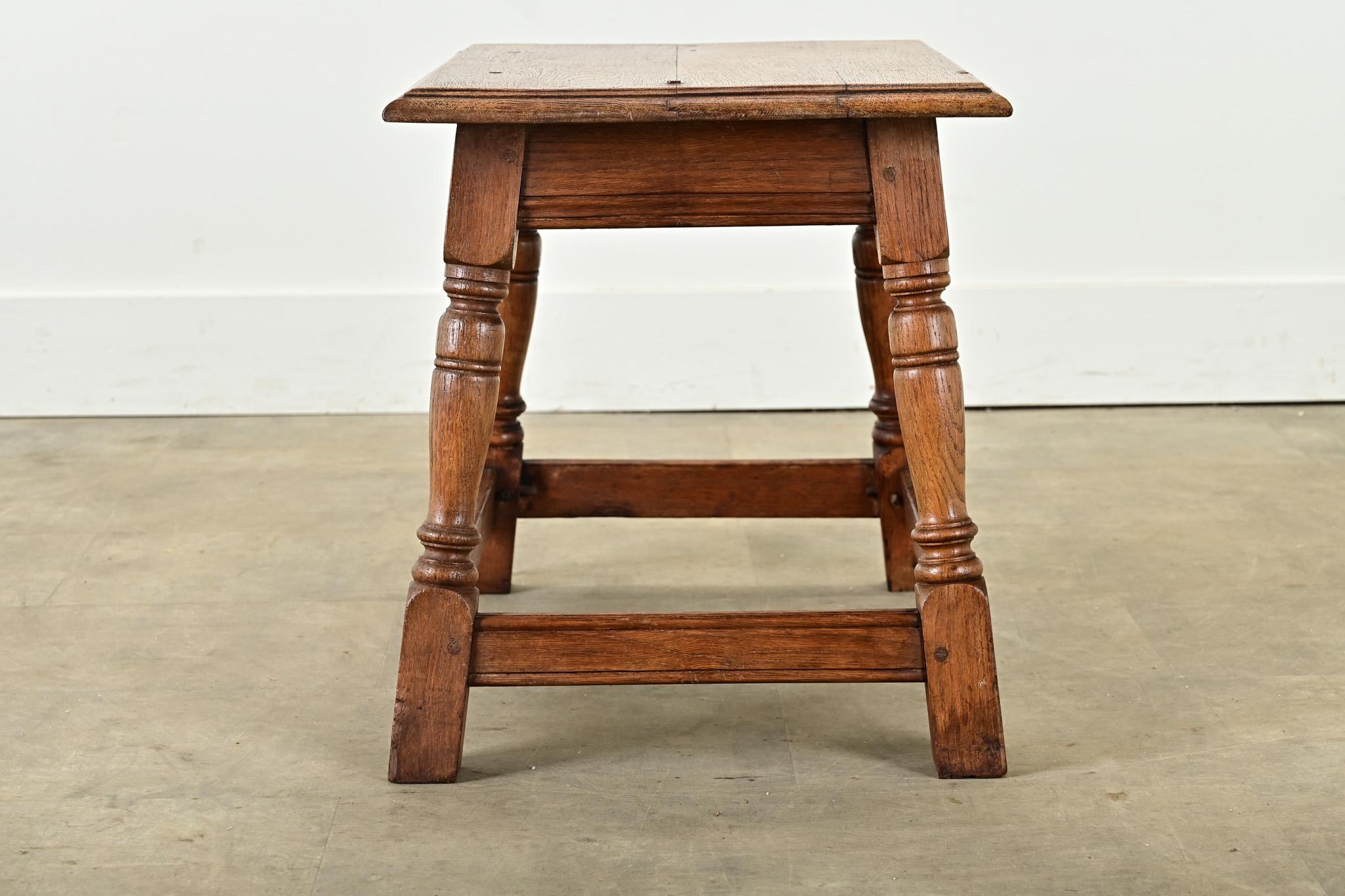 English Solid Oak Low Table / Stool For Sale at 1stDibs