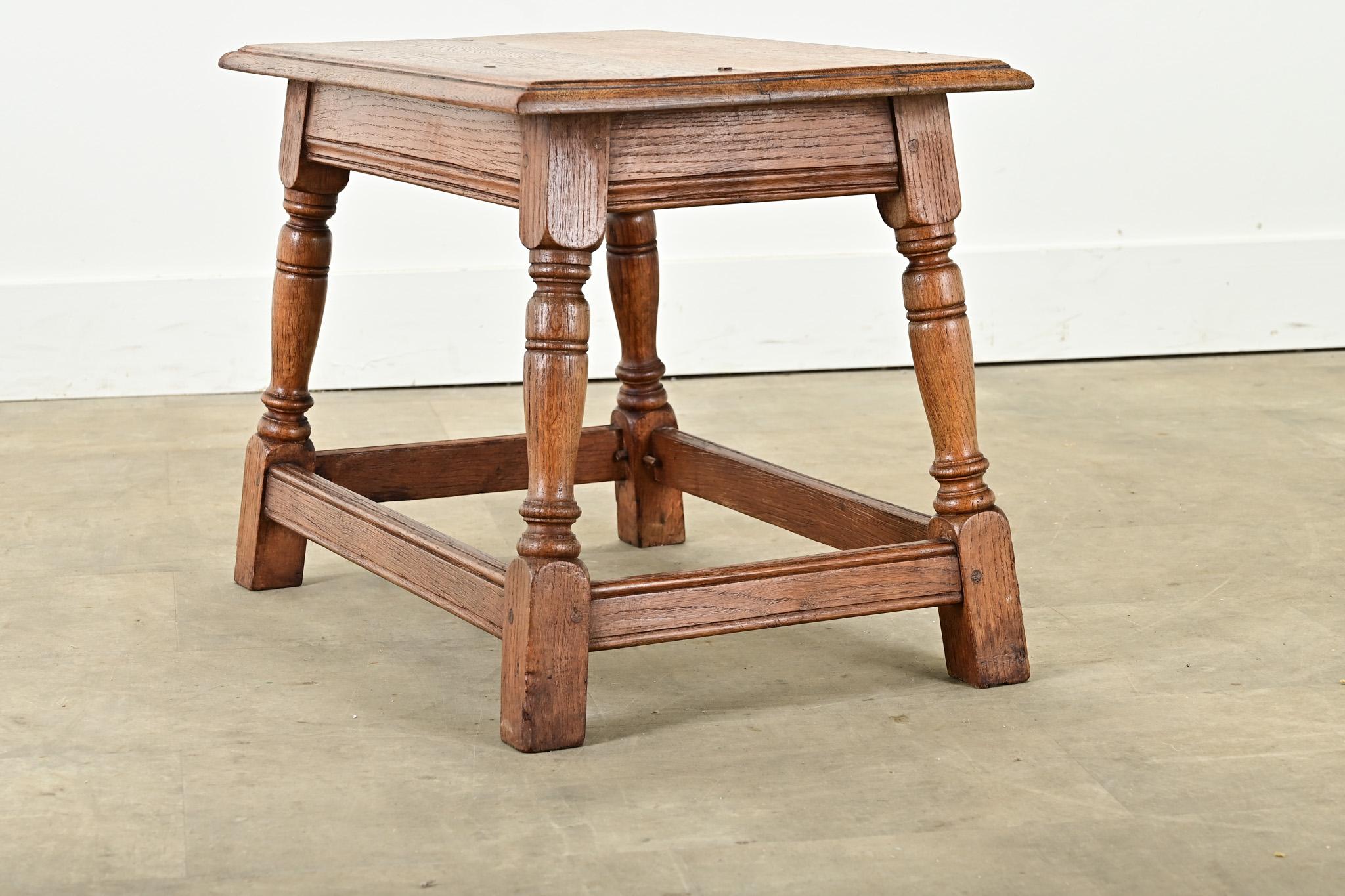 English Solid Oak Low Table / Stool For Sale at 1stDibs