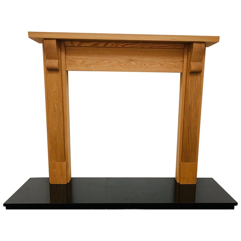 English Solid Oak Timber Fireplace Mantelpiece For Sale at 1stDibs