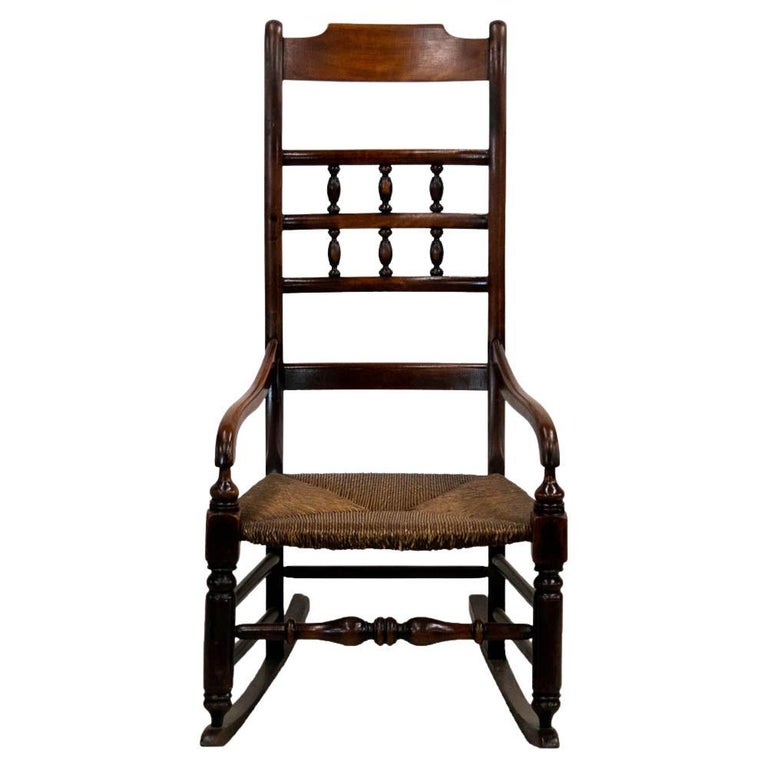 English Spindle Back Rocking Chair at 1stDibs