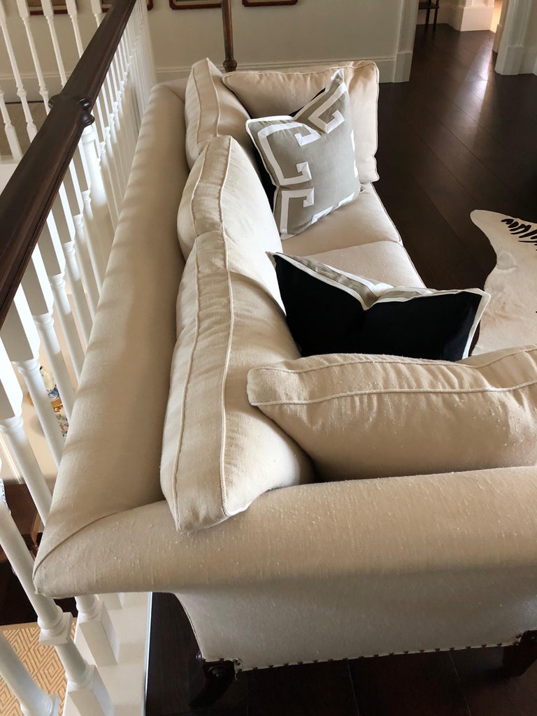 English Splayed Arm Sofa at 1stDibs