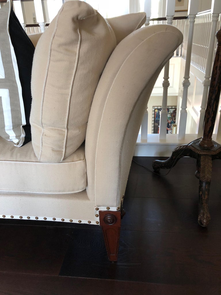 English Splayed Arm Sofa at 1stDibs