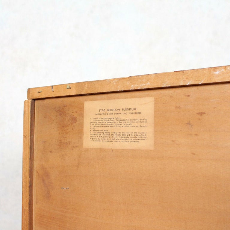 English Stag Wardrobe Retro Gents Compactum For Sale at 1stDibs