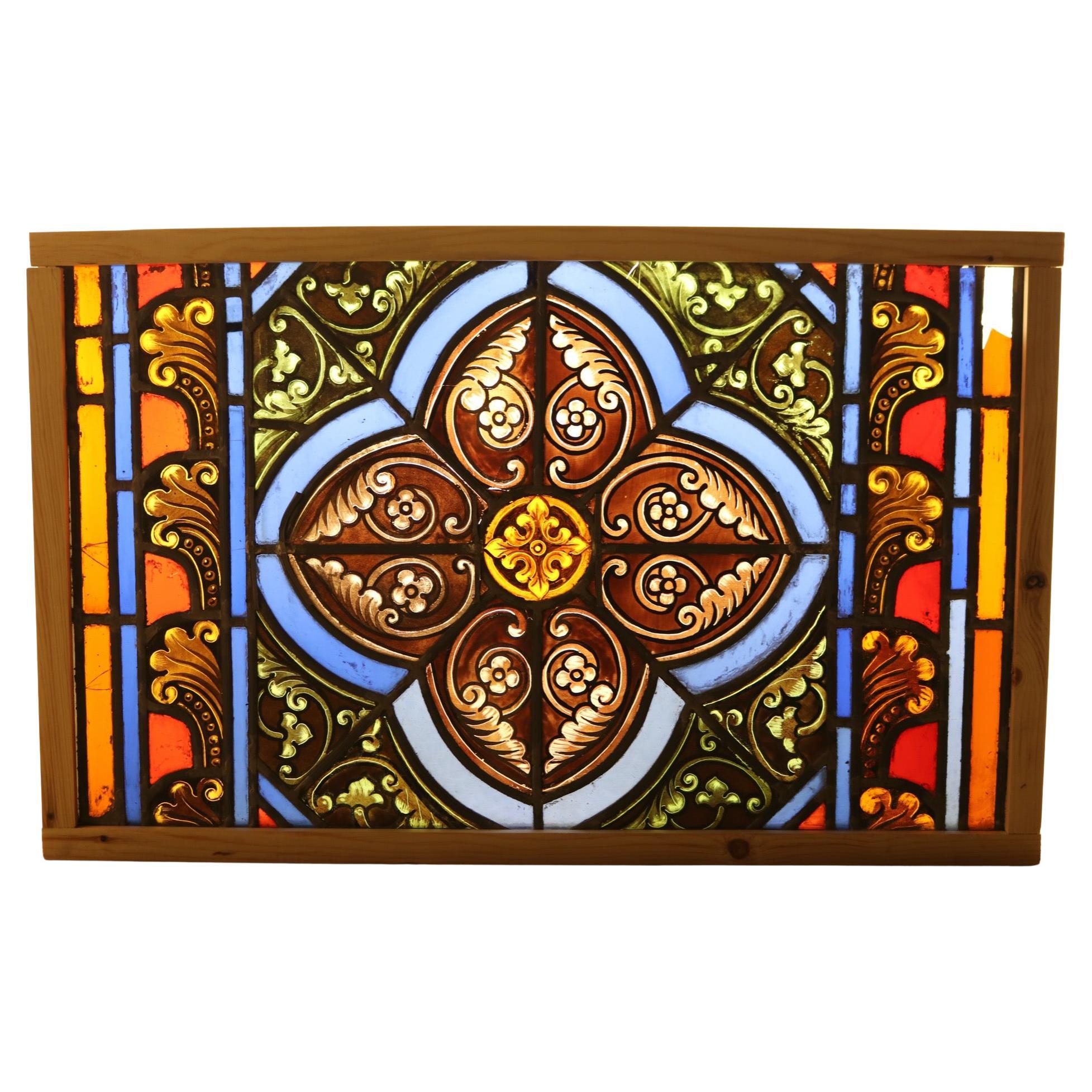 English Art Glass Window at 1stDibs
