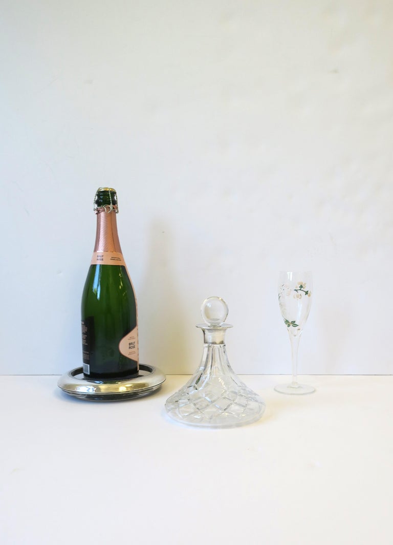 English Sterling Silver and Crystal Spirits Liquor Decanter For Sale at ...