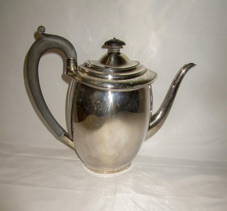 English Sterling Silver Six Piece Edwardian Style Tea Service by Barker ...