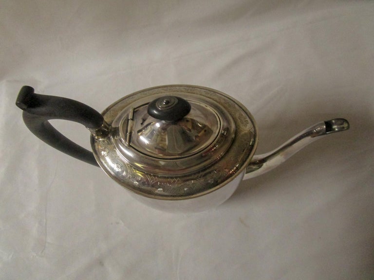 English Sterling Silver Six Piece Edwardian Style Tea Service by Barker ...