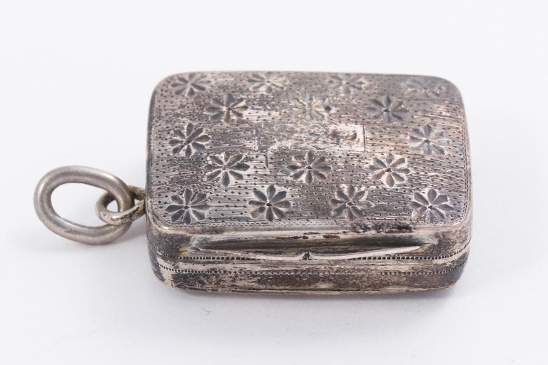 English Sterling Silver Vinaigrette Box, circa 1812 at 1stDibs