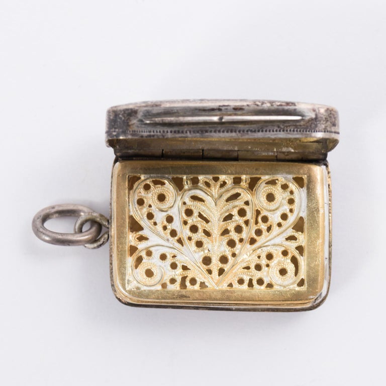 English Sterling Silver Vinaigrette Box, circa 1812 at 1stDibs