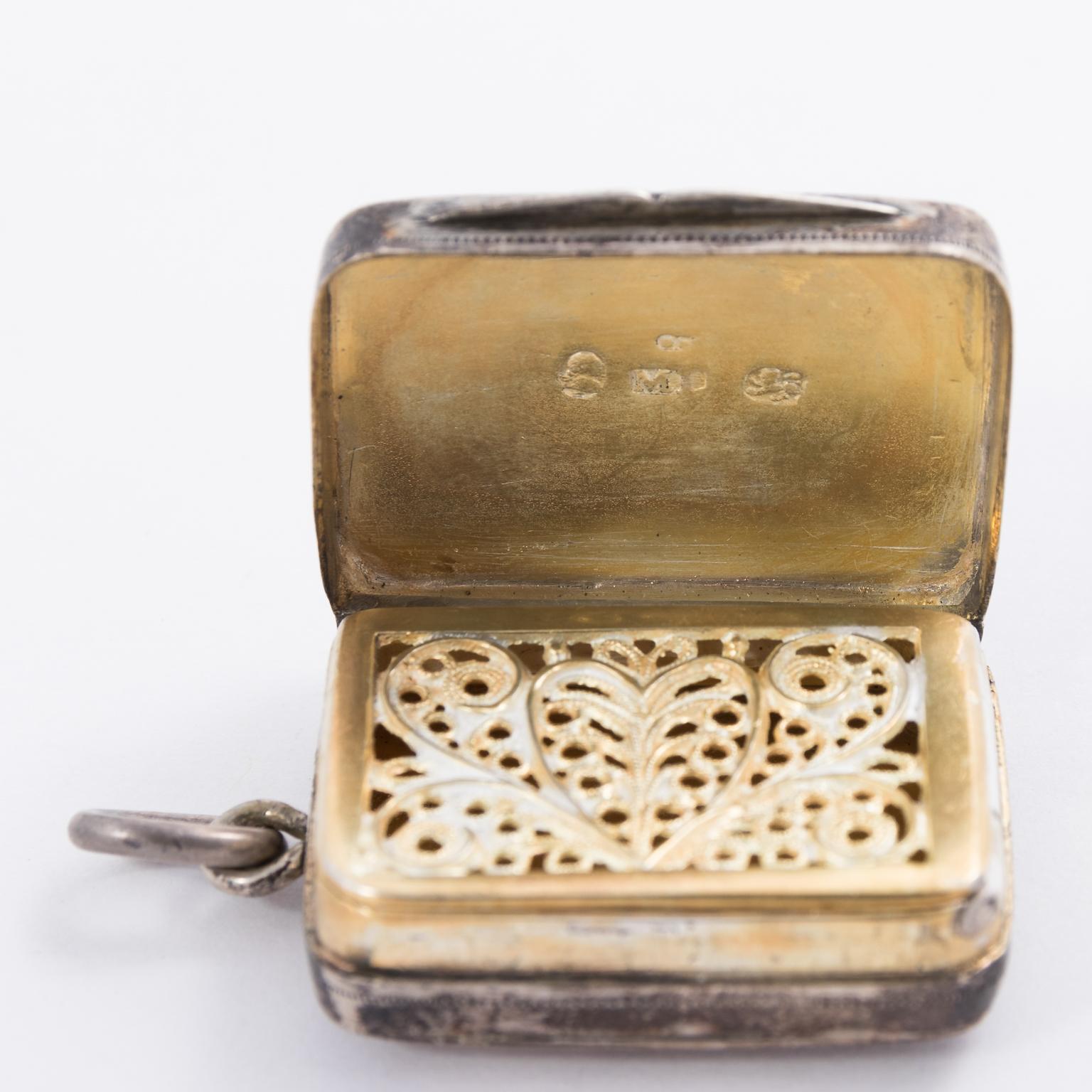 English Sterling Silver Vinaigrette Box, circa 1812 at 1stDibs