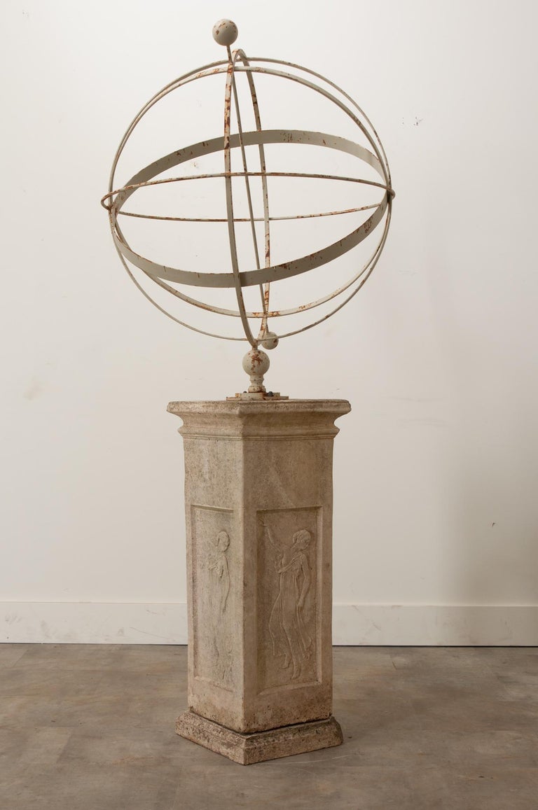 English Stone and Metal Armillary For Sale at 1stDibs