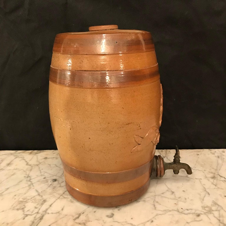 English Stoneware Antique Spirit Sherry Barrel For Sale at 1stDibs