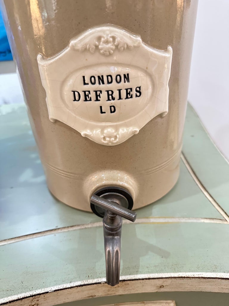 English Stoneware Water Filter Table Lamp For Sale at 1stDibs