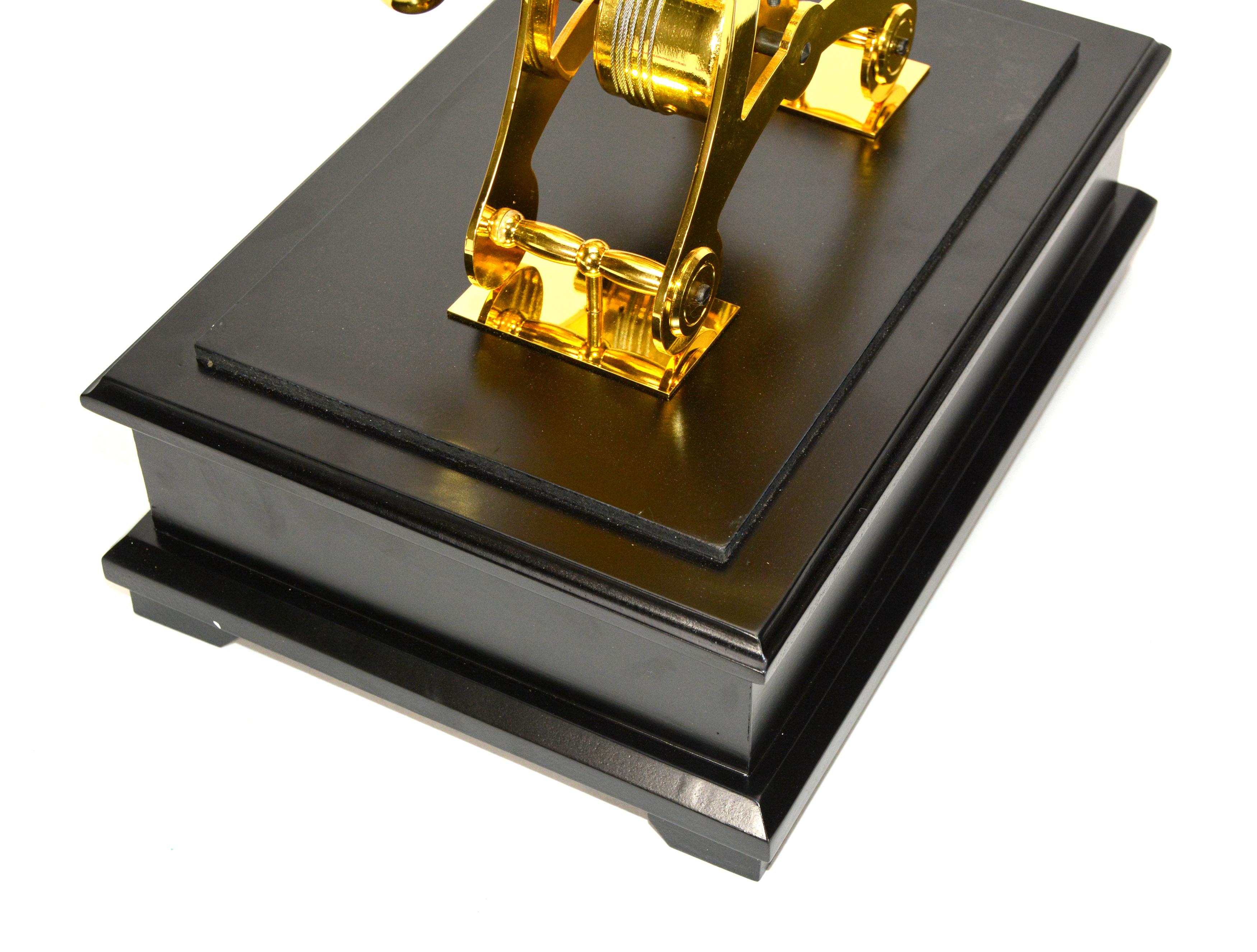 English Style 24K Grasshopper Fusee Double Pendulum Skeleton Sea Clock ...