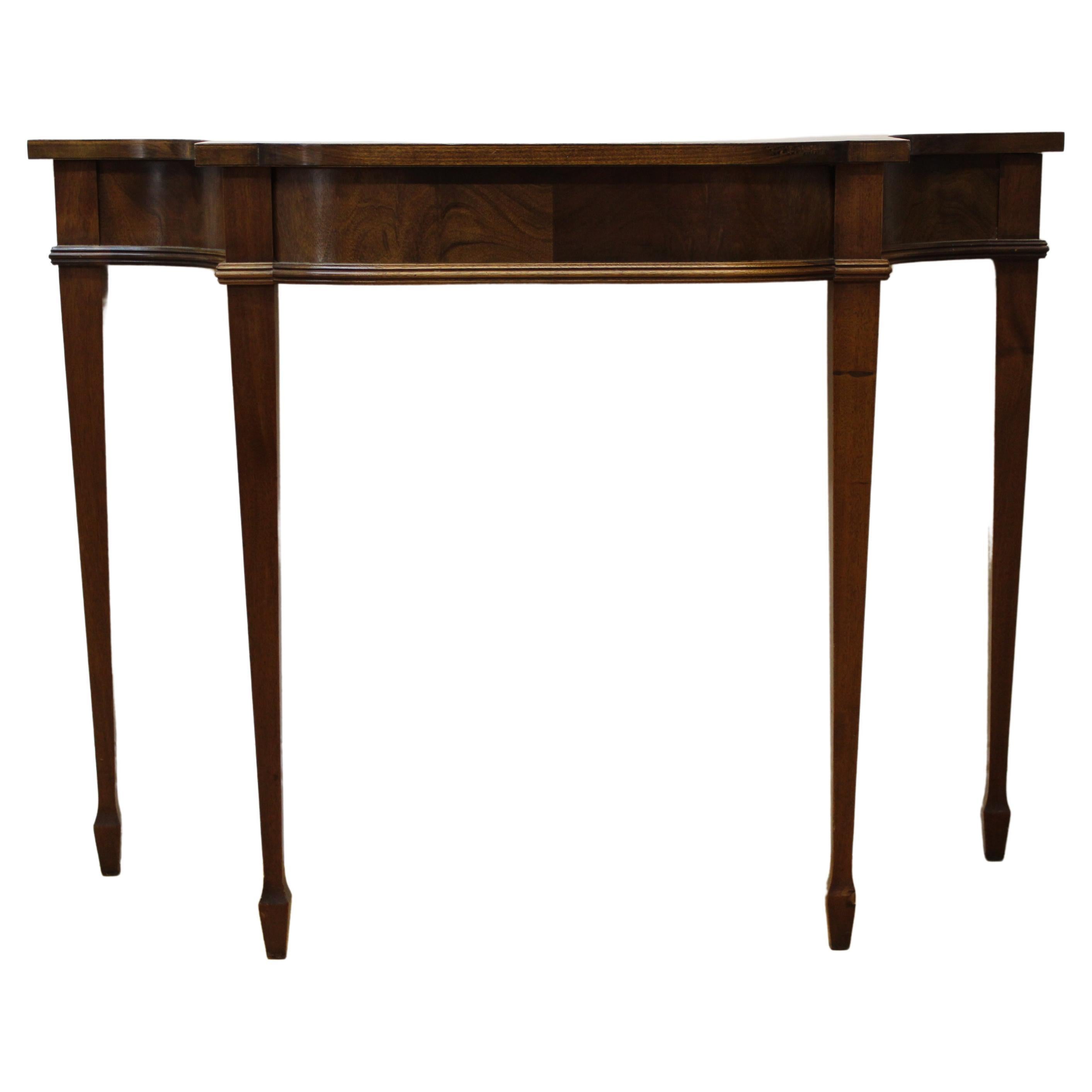 Marquetry Inlaid Entry Table in Neoclassical Style at 1stDibs