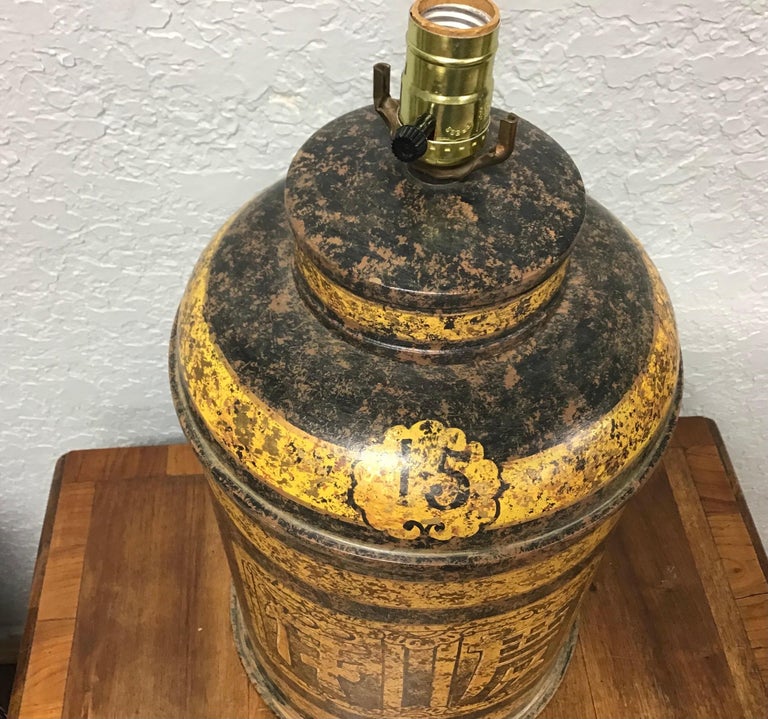 English Style Tea Caddy Lamp For Sale at 1stDibs
