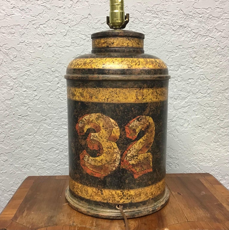 English Style Tea Caddy Lamp For Sale at 1stDibs