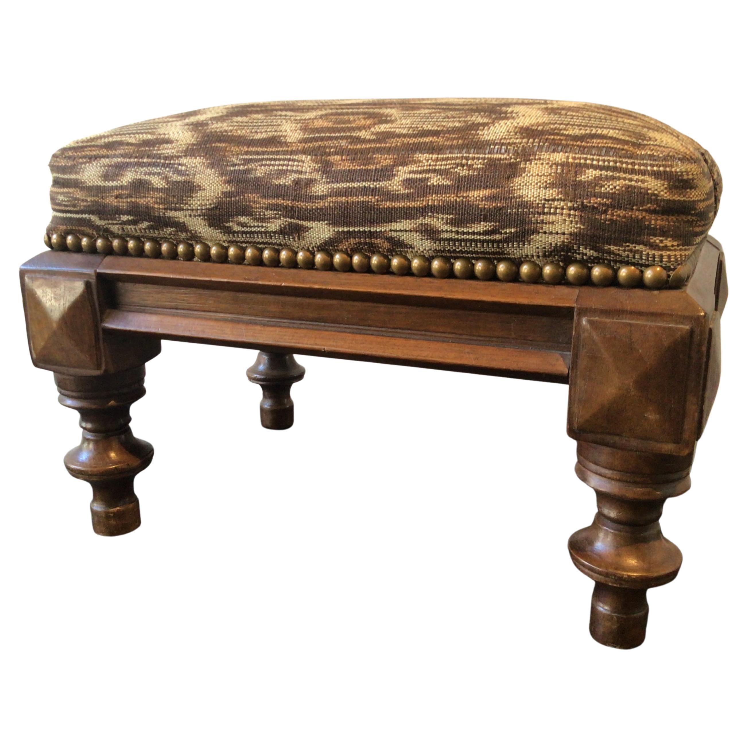 Pair of Wood French Style Footstools at 1stDibs