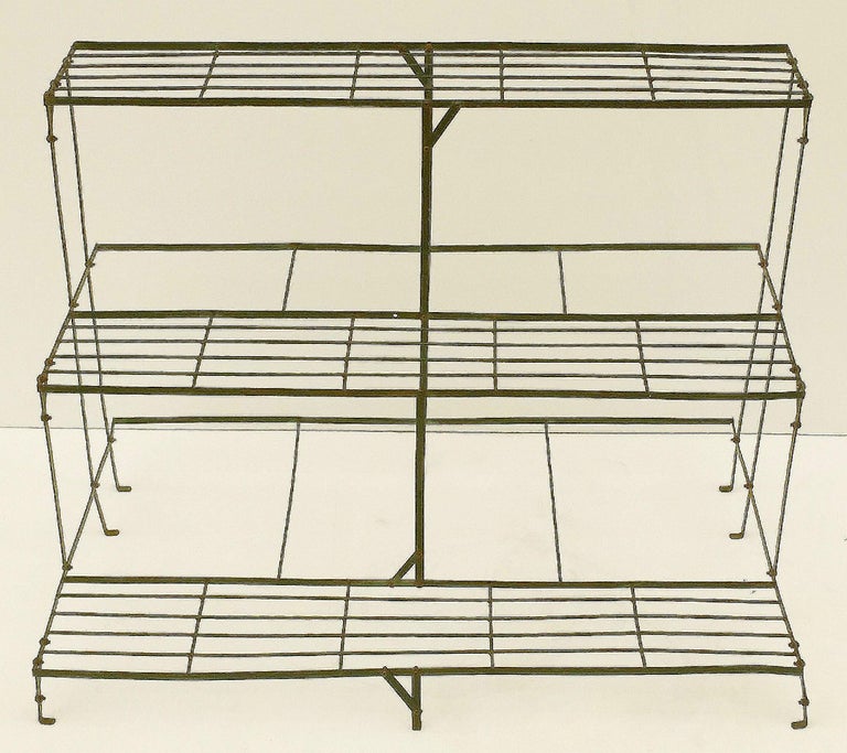 English Three-Tiered Rectangular Plant Stand of Painted Steel for the ...