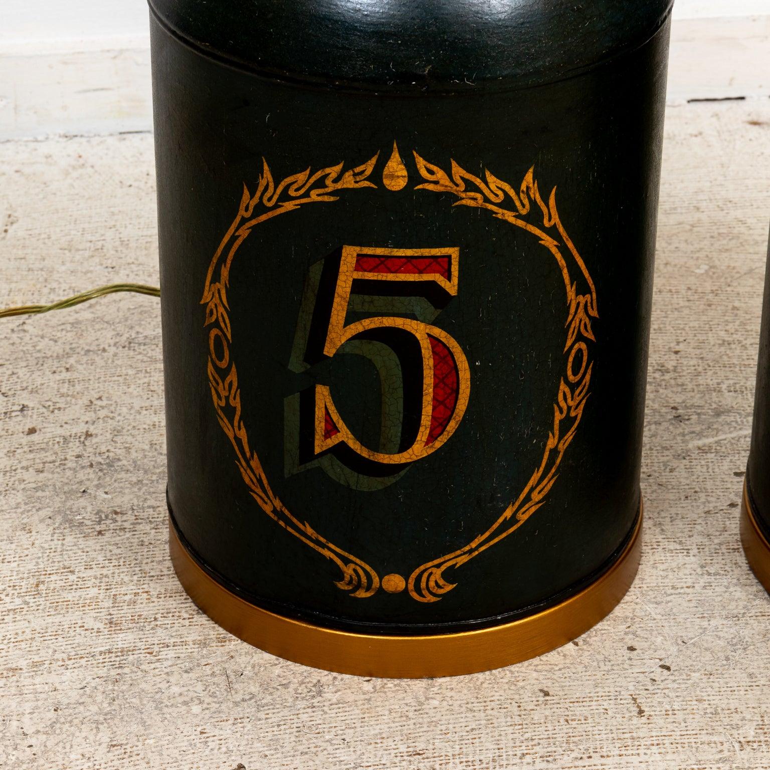 English Tole Tea Canister Lamps For Sale at 1stDibs