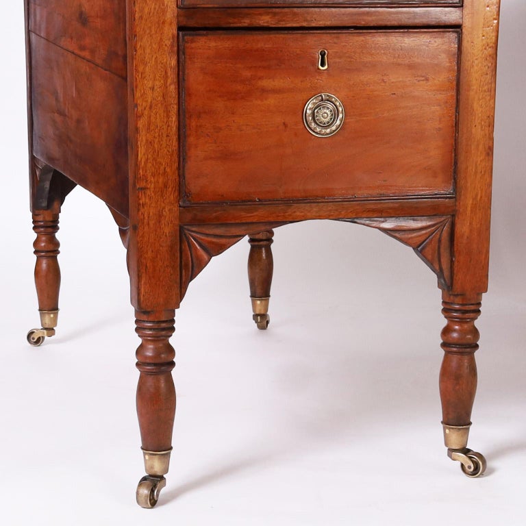 English Tooled Green Leather Top Partners Desk For Sale at 1stDibs