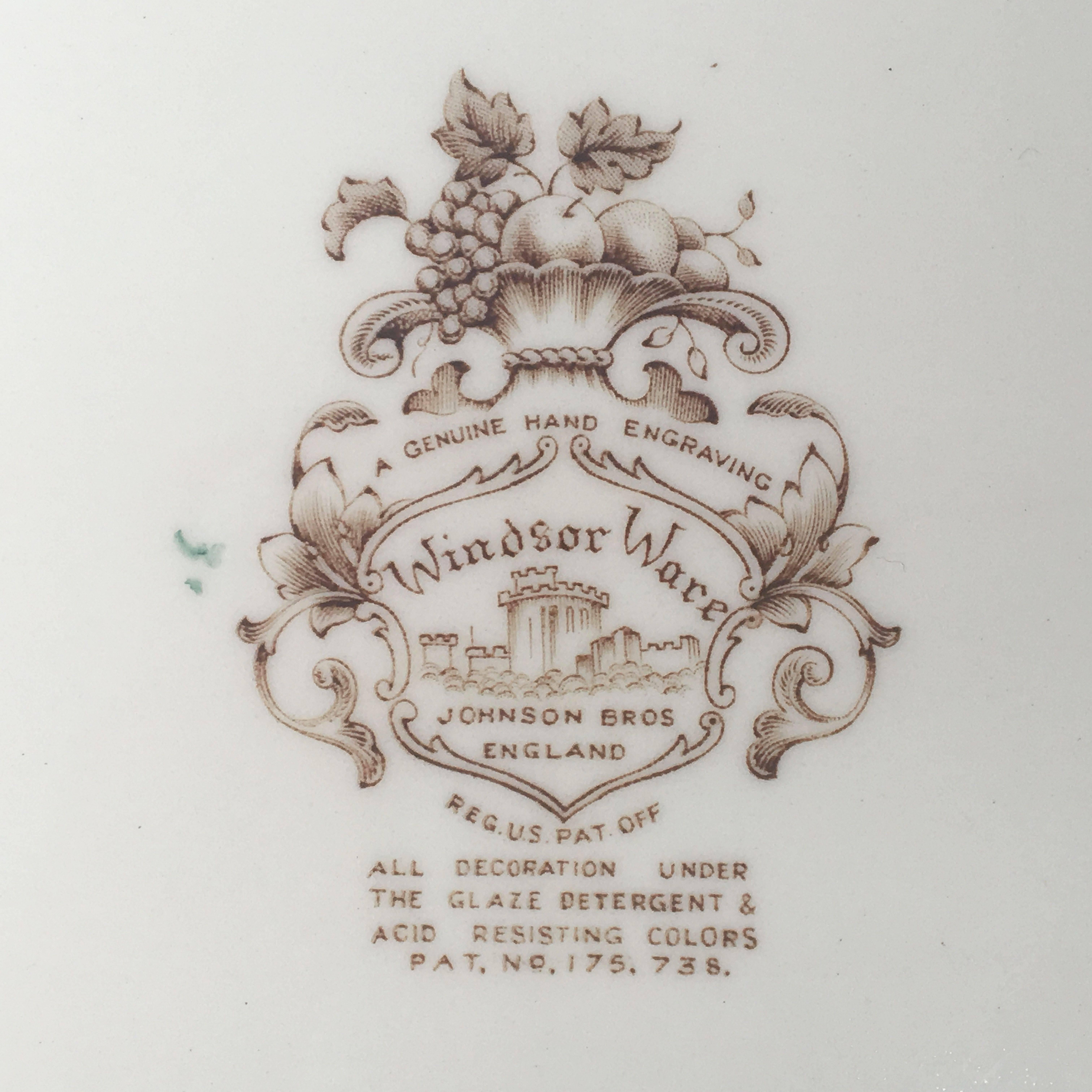 English Transferware Large Platter, Harvest Fruit Pattern by Johnson ...