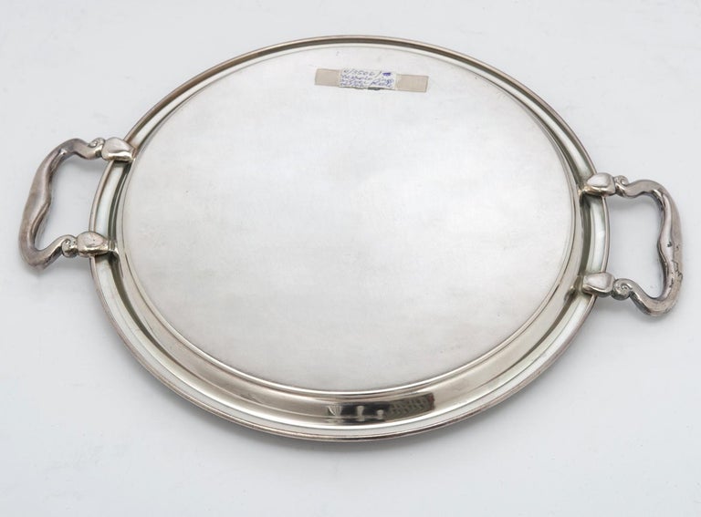English Tray in Silver Plate with Handles at 1stDibs