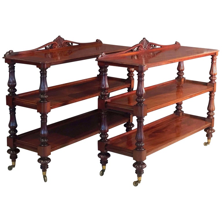 English Trolley or Console Servers of Mahogany 'Individually Priced ...