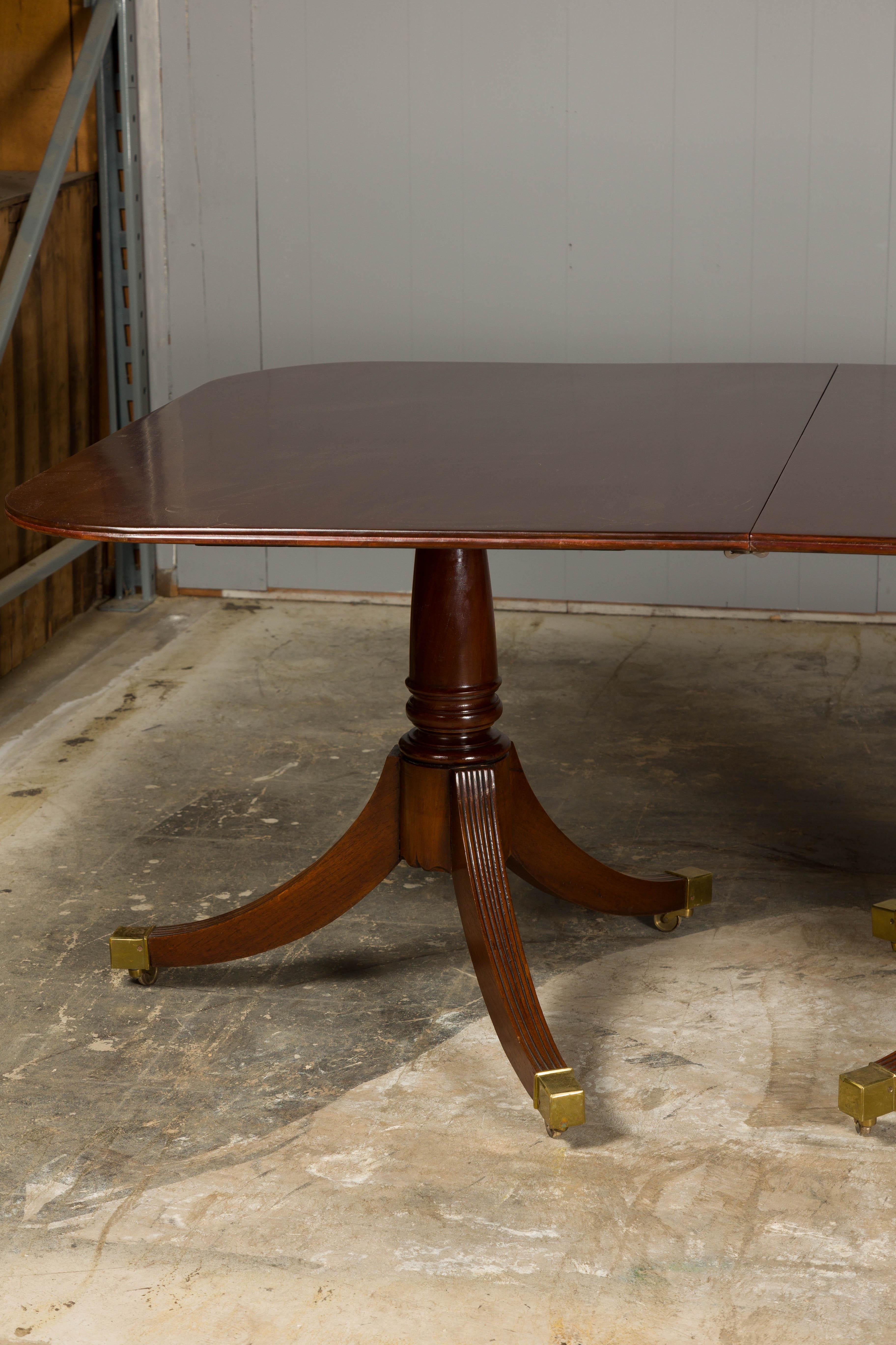English Turn of the Century Mahogany Extension Dining Table with ...