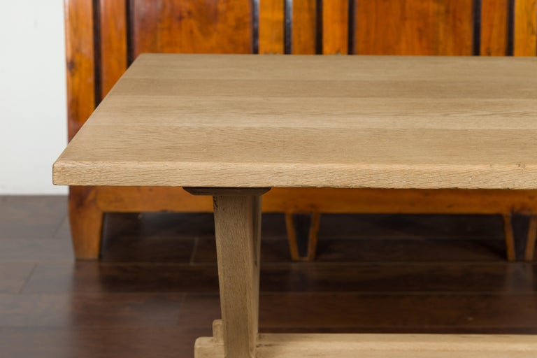 English Turn of the Century Oak Sawbuck Table with X-Form Base, circa ...