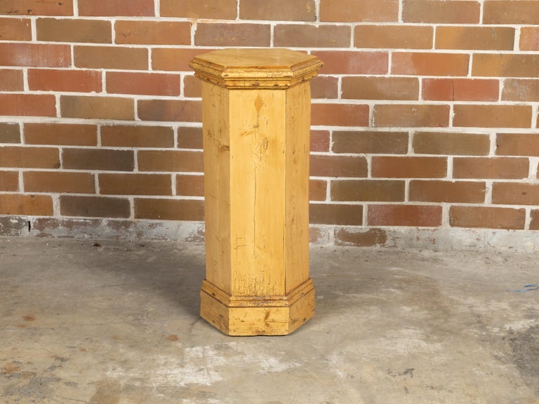 English Turn of the Century Rustic Pine Hexagonal Pedestal, circa 1900 ...