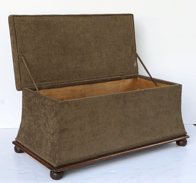 English Upholstered Trunk or Pouffe Ottoman at 1stDibs | pouffe in english