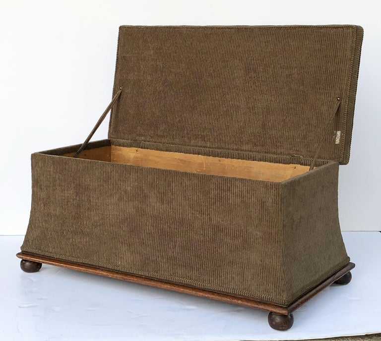 English Upholstered Trunk or Pouffe Ottoman at 1stDibs | pouffe in english