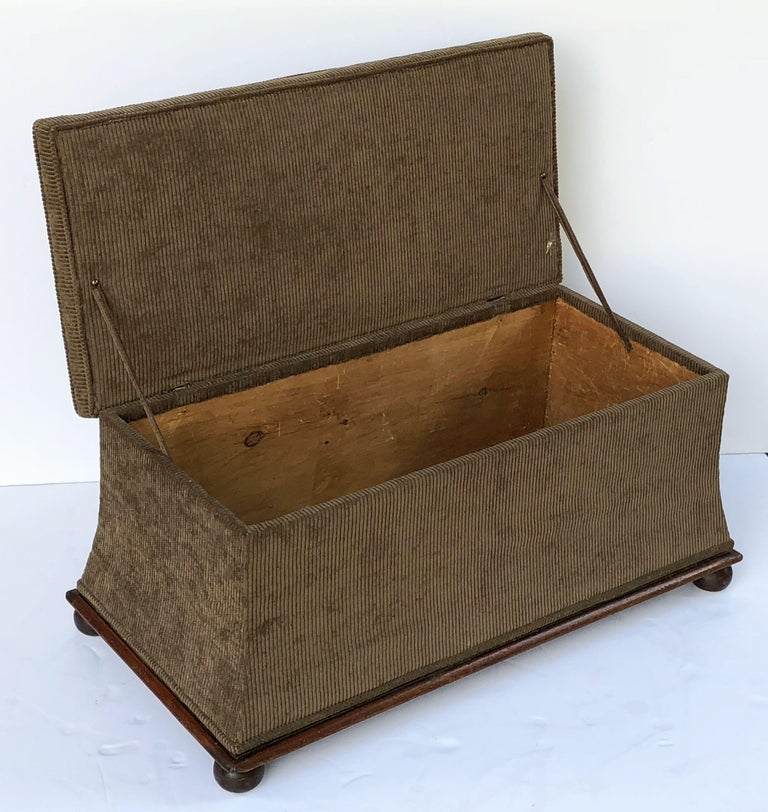 English Upholstered Trunk or Pouffe Ottoman at 1stDibs | pouffe in english