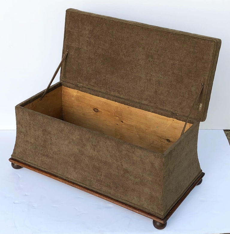 English Upholstered Trunk or Pouffe Ottoman at 1stDibs | pouffe in english