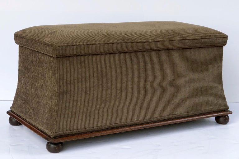 English Upholstered Trunk or Pouffe Ottoman at 1stDibs | pouffe in english
