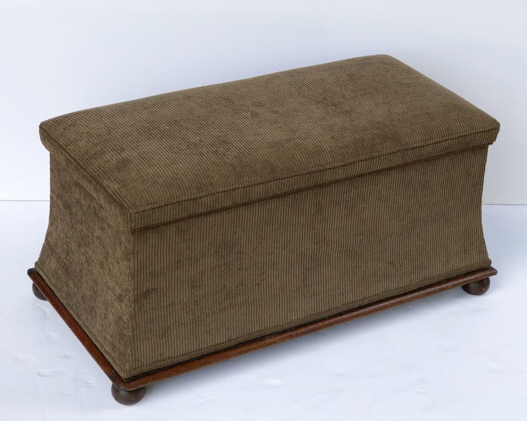English Upholstered Trunk or Pouffe Ottoman at 1stDibs | pouffe in english