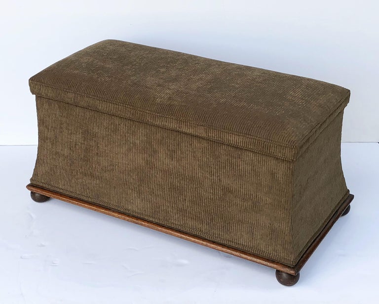 English Upholstered Trunk or Pouffe Ottoman at 1stDibs | pouffe in english