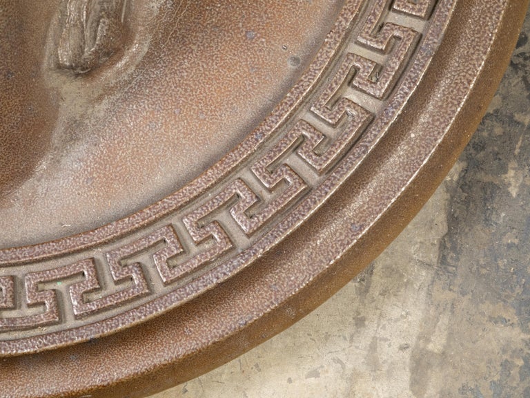 English Victorian 19th Century Terracotta Horse Head with Greek Key ...