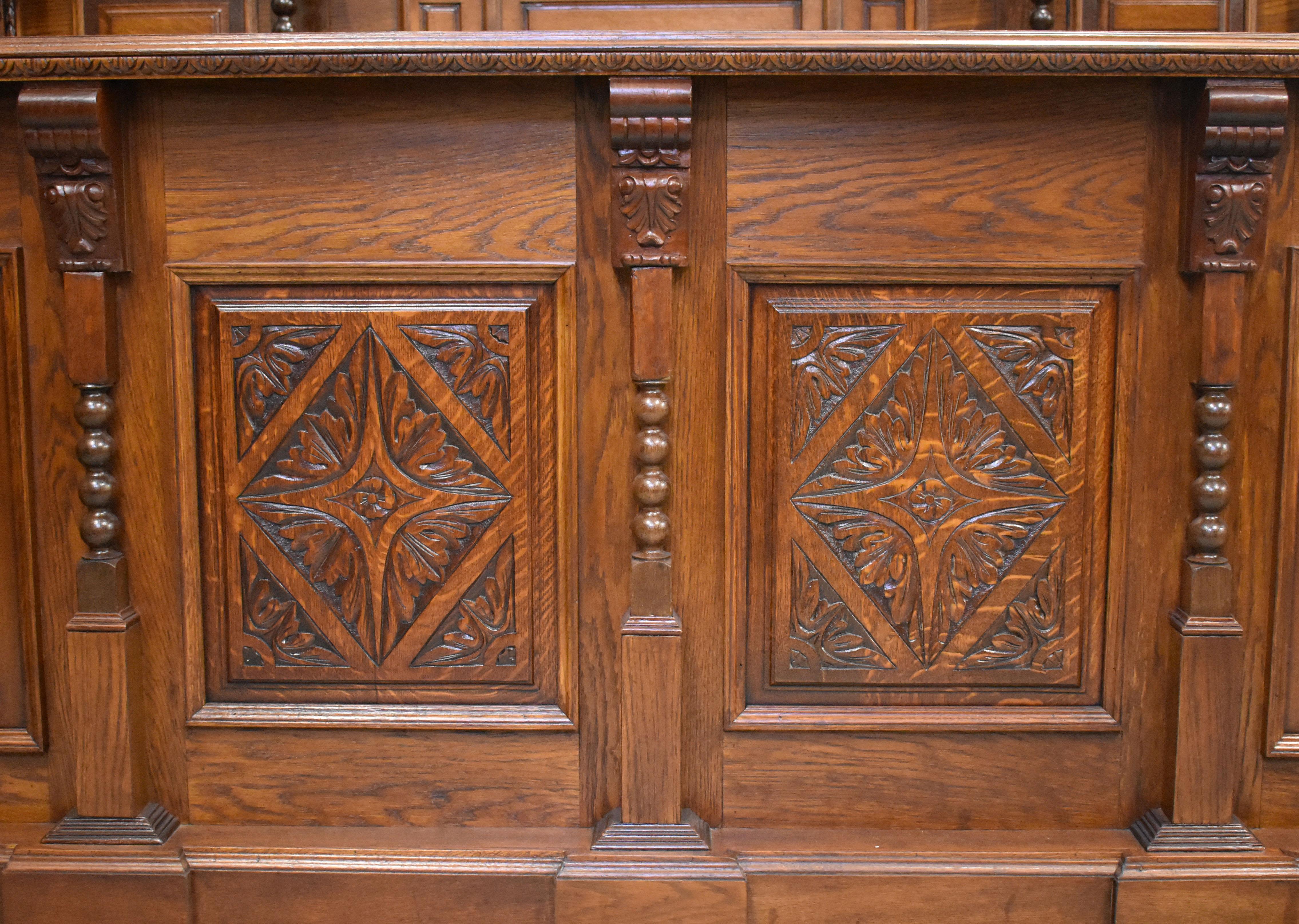 English Victorian Carved Oak Front and Back Bar at 1stDibs | front and ...