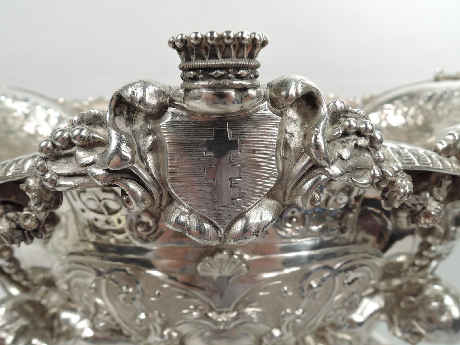 English Victorian Classical Centerpiece Bowl by Robert Garrard For Sale ...