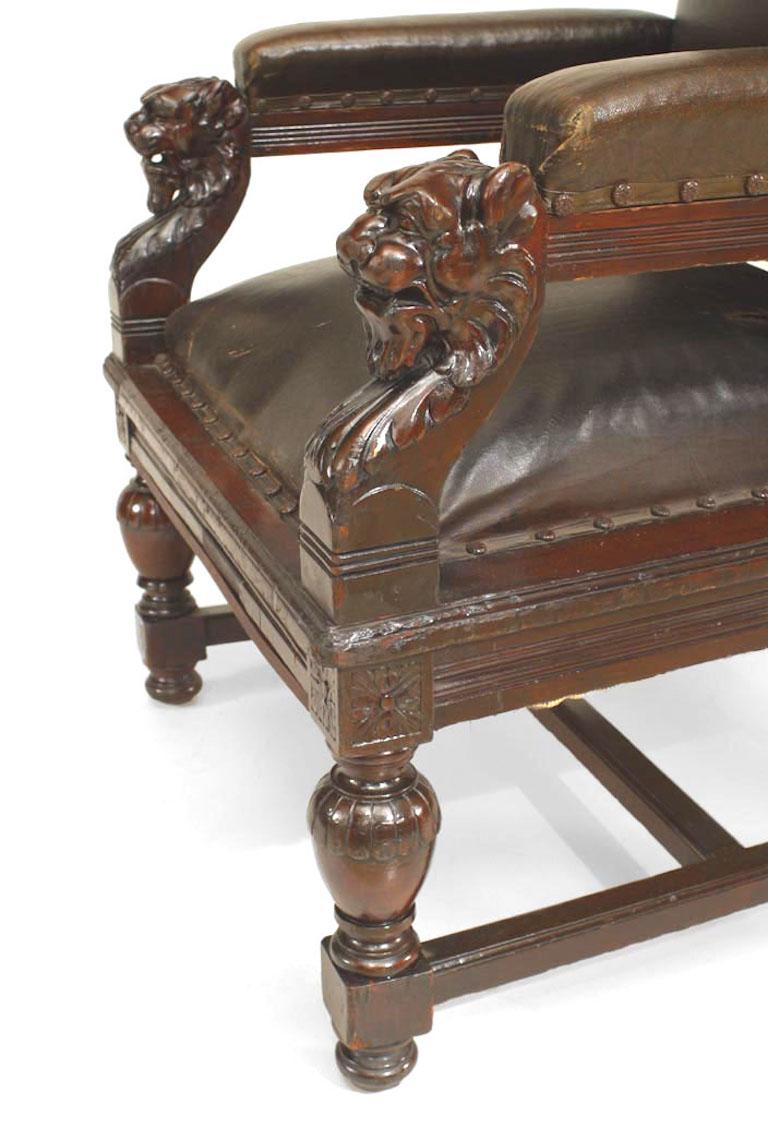 2 Similar English Victorian Leather Judges Chairs For Sale at 1stDibs ...