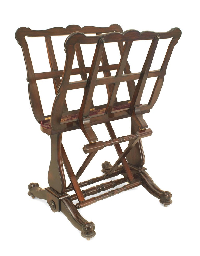 English Victorian Mahogany Portfolio Stand at 1stDibs