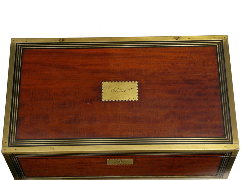 English Victorian Mahogany Writing Slope Desk with J. Bramah Locks ...