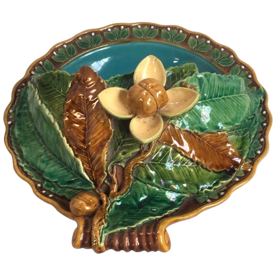 English Victorian Majolica Water Lily Minton at 1stDibs