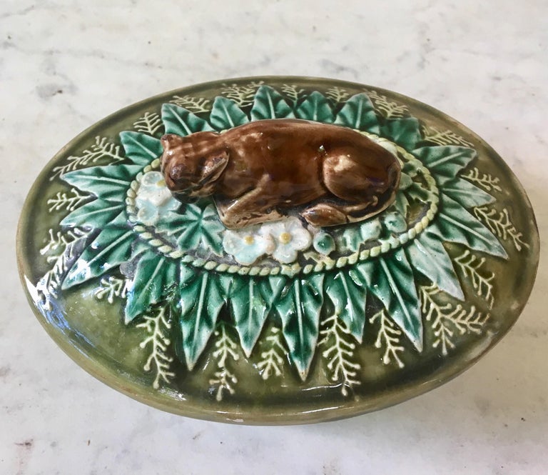 English Victorian Majolica Tureen, circa 1880 at 1stDibs