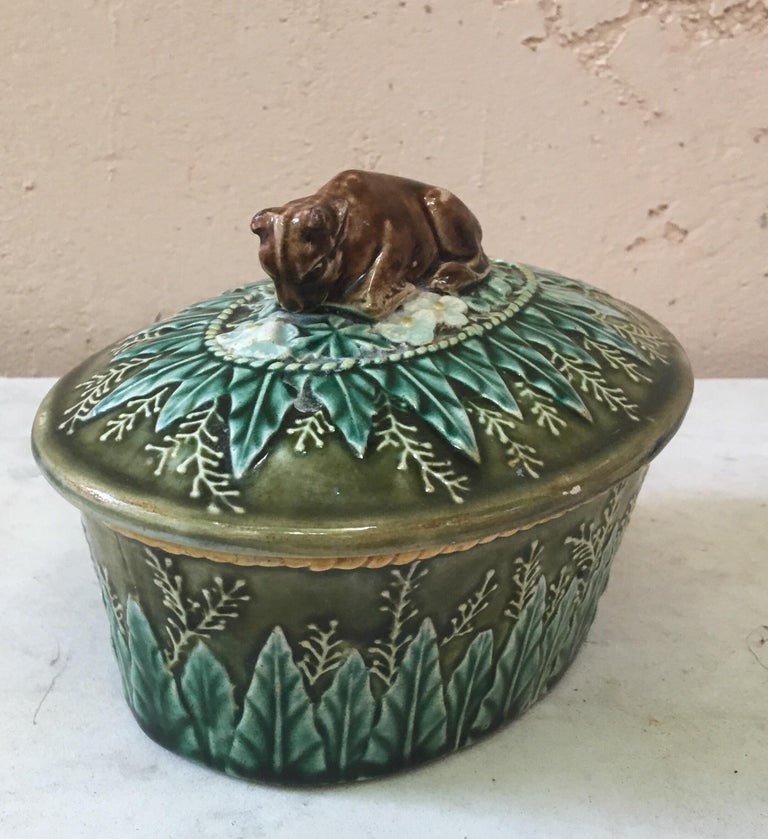 English Victorian Majolica Tureen, circa 1880 at 1stDibs