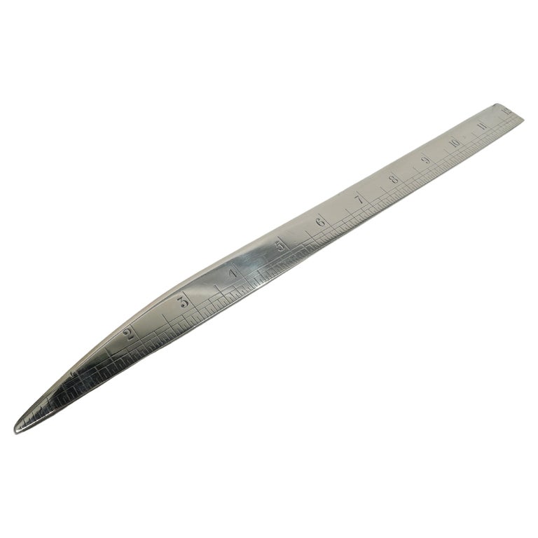 English Victorian Novelty Sterling Silver Ruler Letter Opener For Sale ...