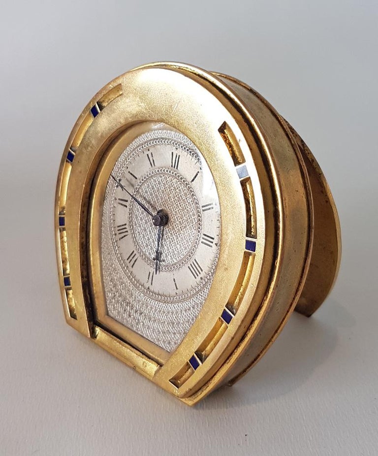 English Victorian Ormolu Horseshoe Clock in Original Box For Sale at ...