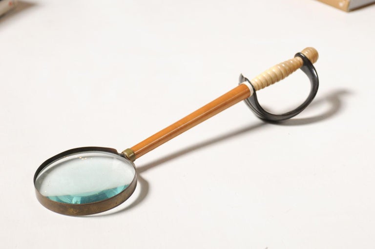 English Victorian Period 19th Century Magnifying Glass with Sword ...